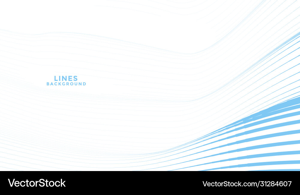 Elegant abstract flowing lines on white background