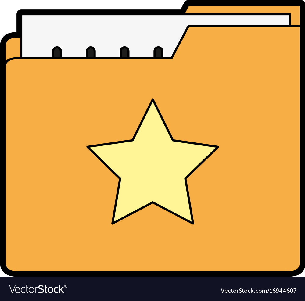 Folder with file or text document icon image Vector Image
