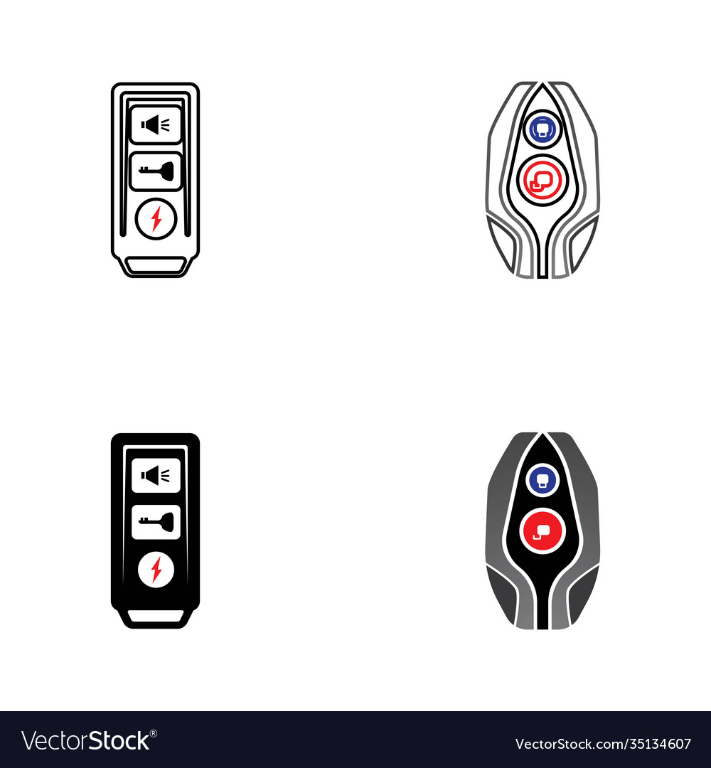 Smart key system template Royalty Free Vector Image