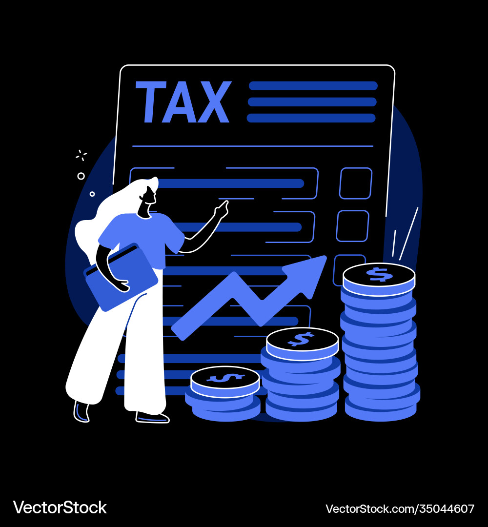 Taxable income abstract concept Royalty Free Vector Image
