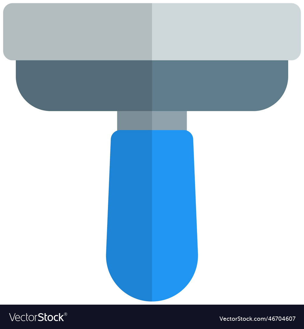Using handled squeegee to clean or scrape Vector Image