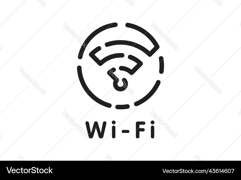 Wi fi symbol signal connection wireless internet Vector Image