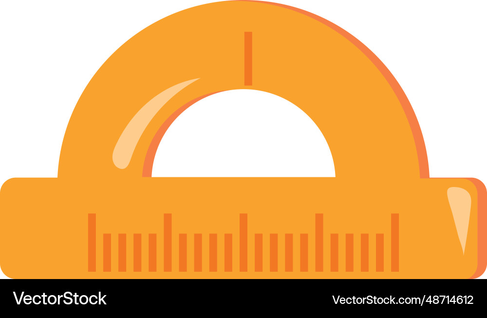 Back to school supply protractor Royalty Free Vector Image