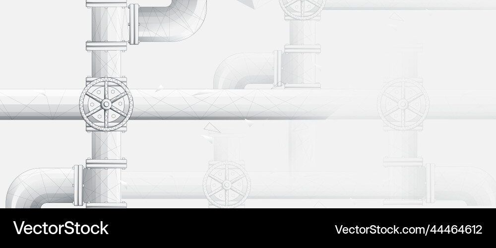 Black and white pipeline industrial background Vector Image