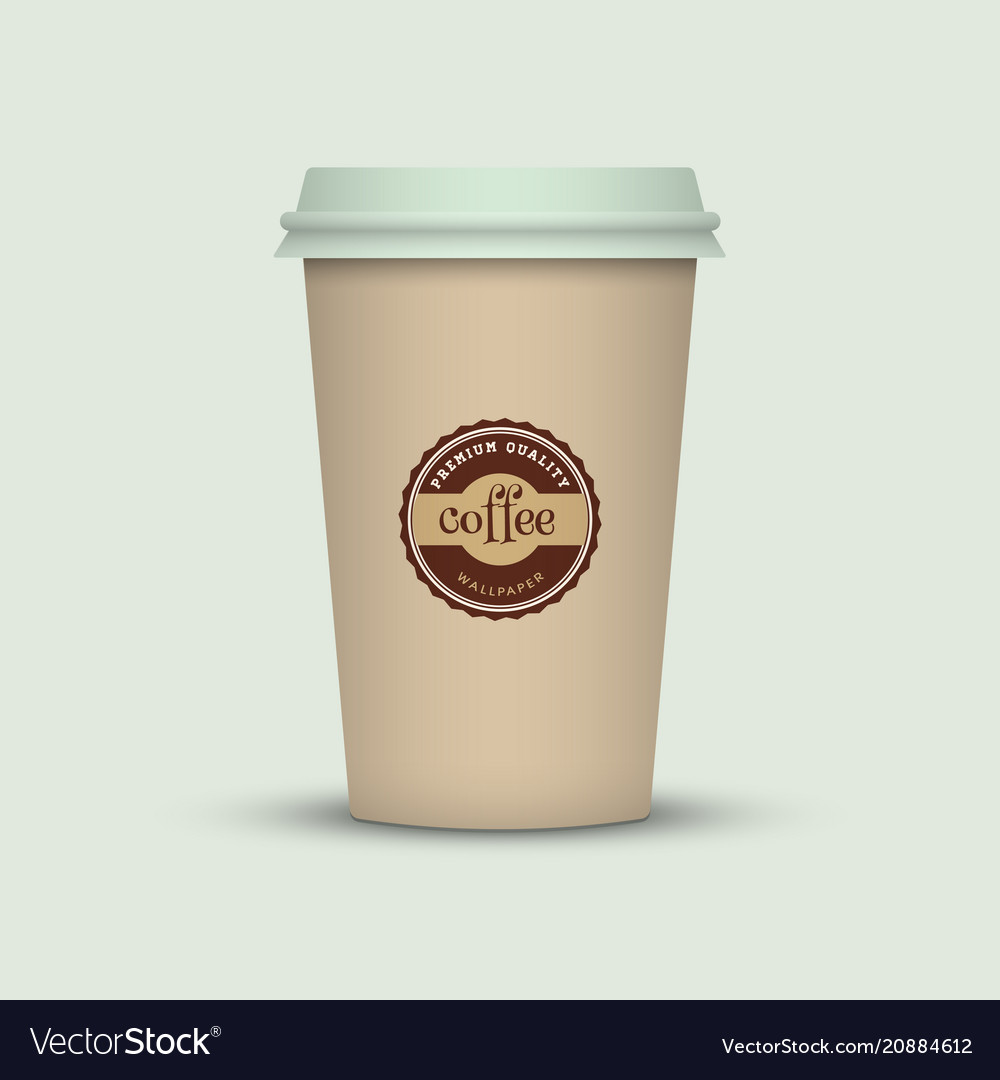Coffee cup to go creative template Royalty Free Vector Image