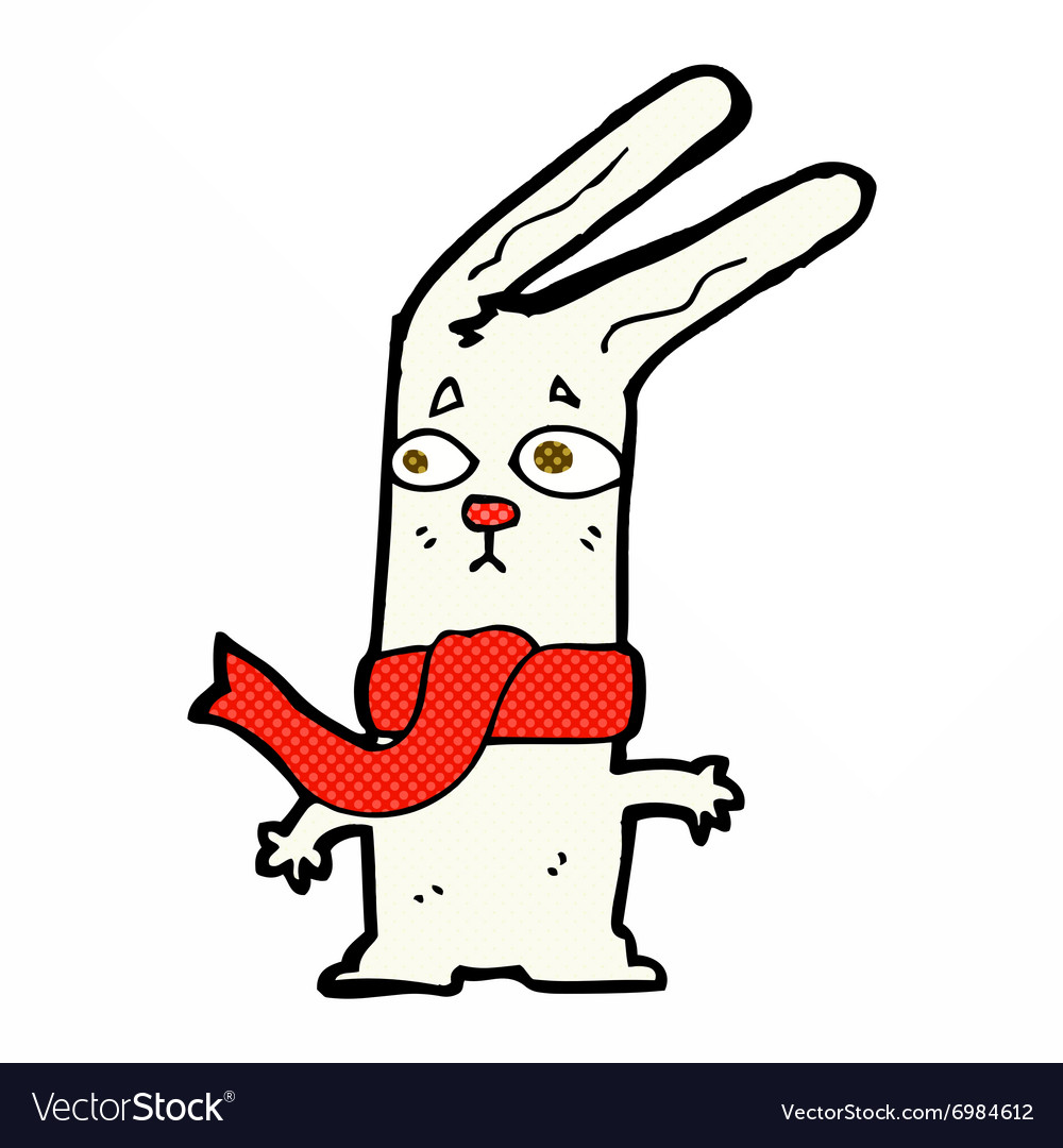 Comic cartoon rabbit Royalty Free Vector Image