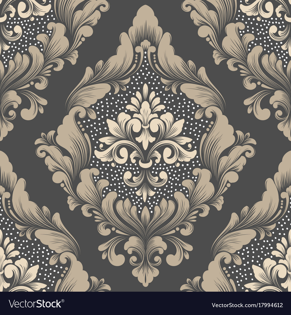 Damask seamless pattern element classical Vector Image