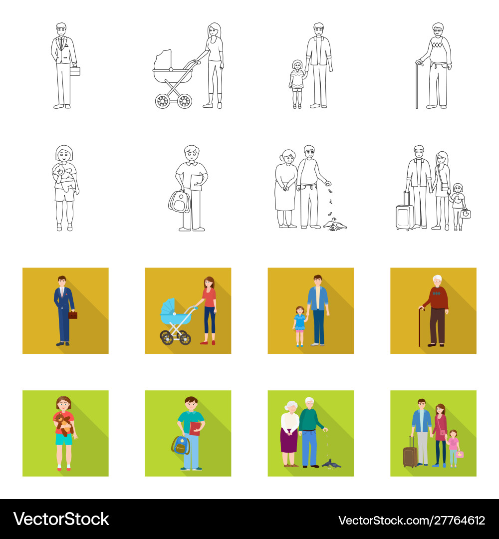 Design character and avatar sign set Royalty Free Vector