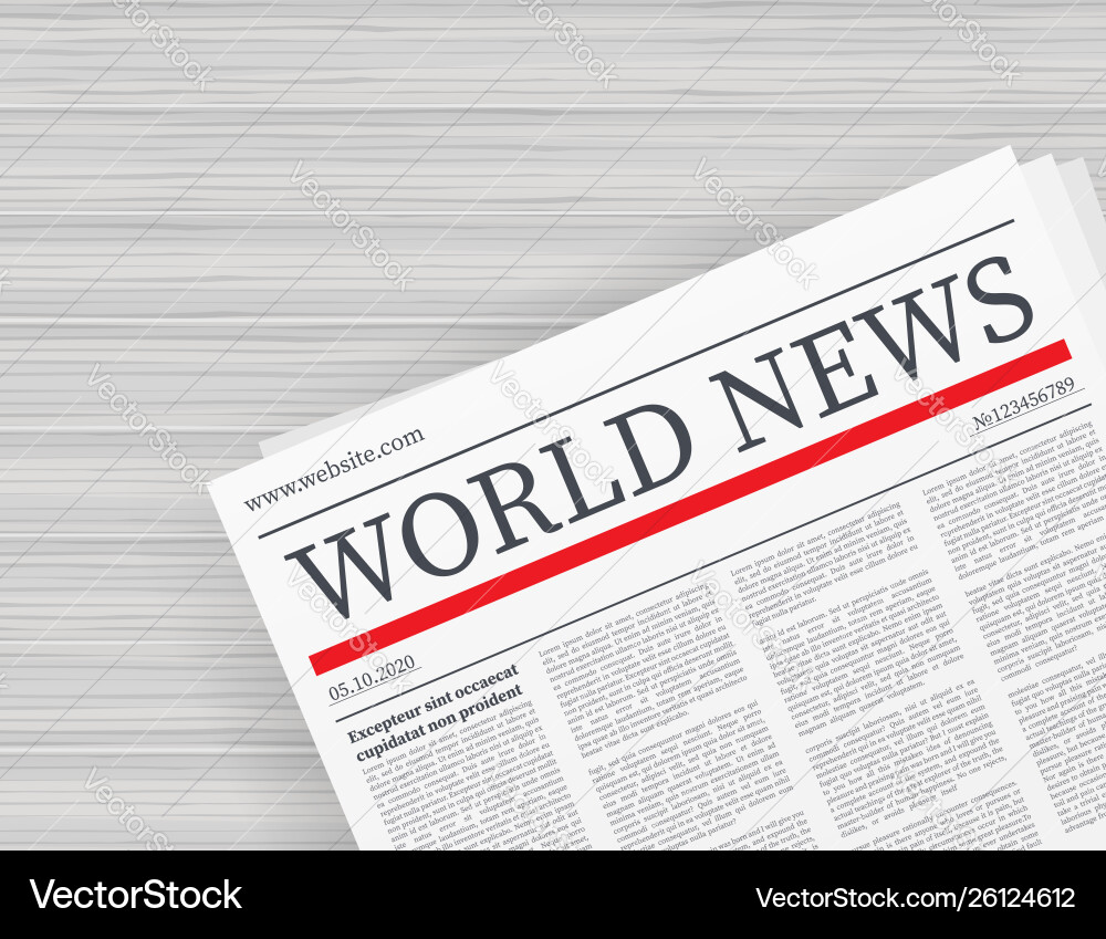 Mock up a blank daily newspaper fully editable Vector Image