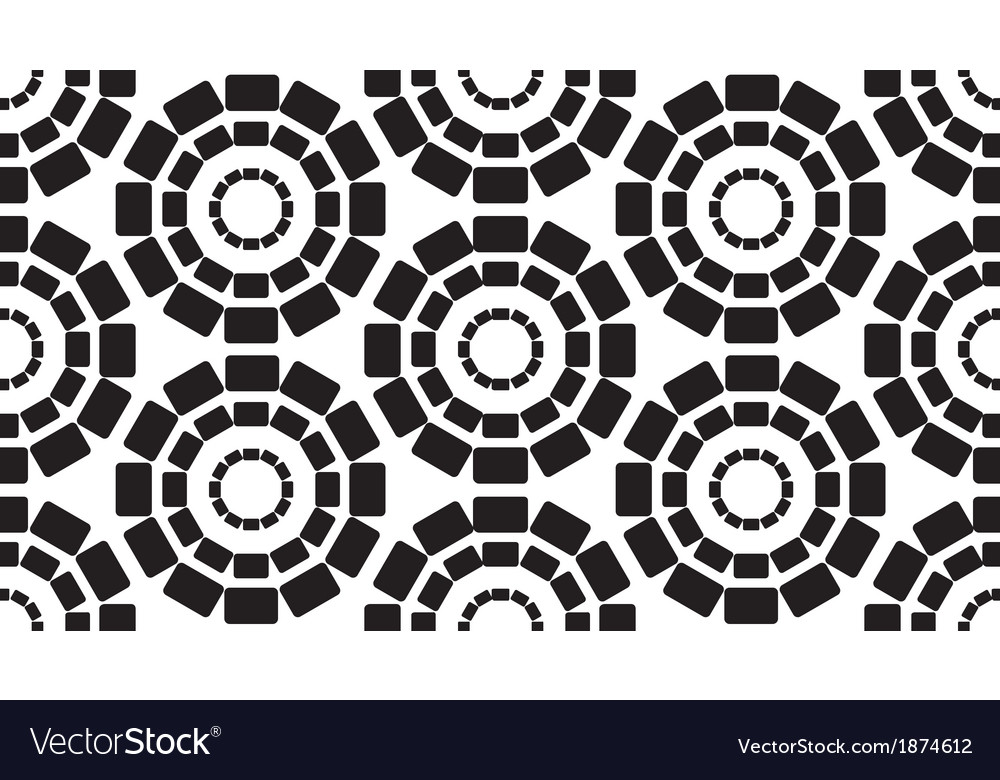 Rectangles connected in circles seamless pattern Vector Image
