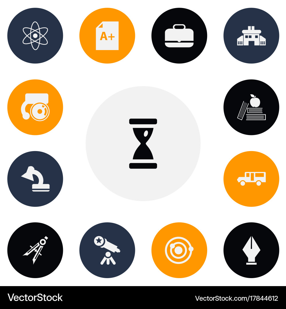 Set of 13 editable education icons includes Vector Image