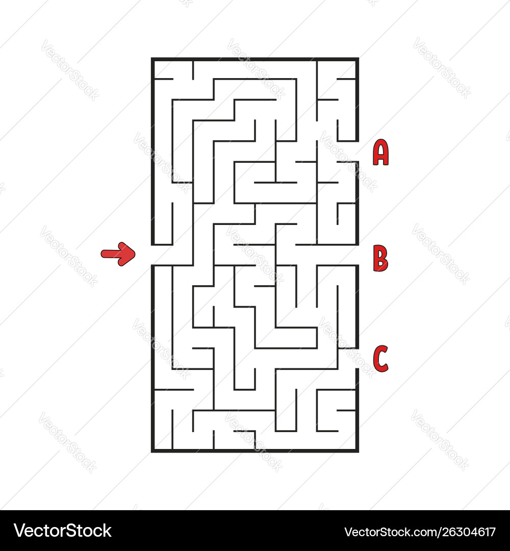 Abstract labyrinth game for kids puzzle Royalty Free Vector