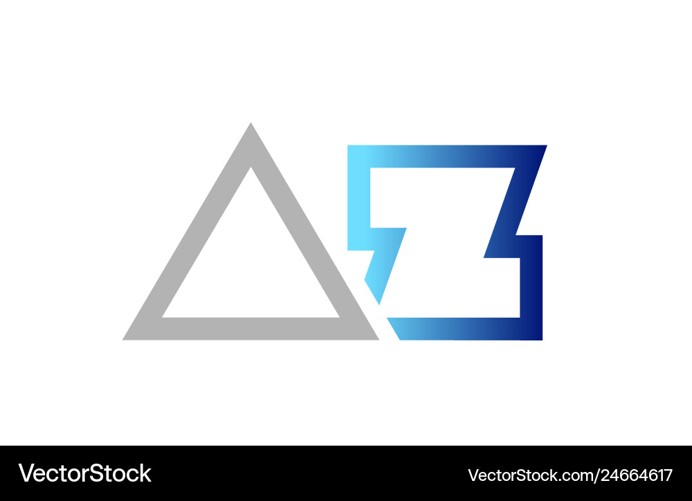 Blue grey alphabet letter logo combination design Vector Image