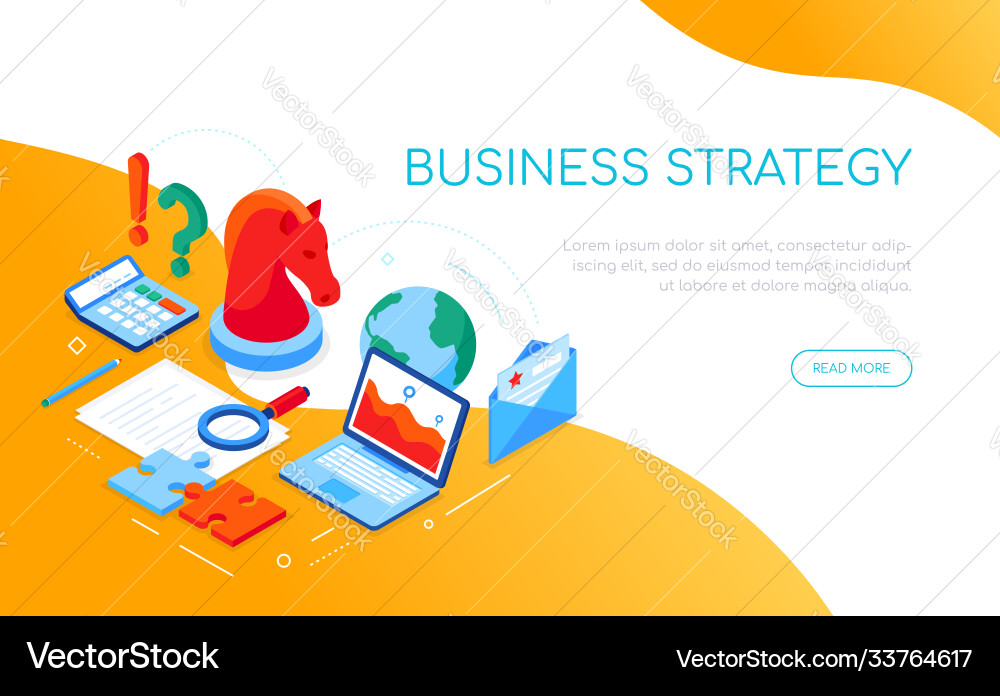 Business strategy concept - modern colorful Vector Image
