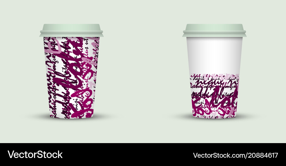 Coffee cup to go creative template Royalty Free Vector Image