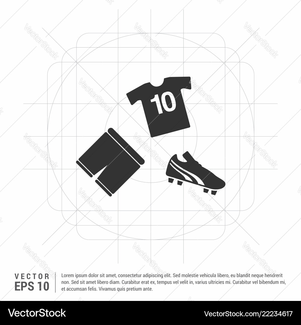 Football kit icon Royalty Free Vector Image - VectorStock