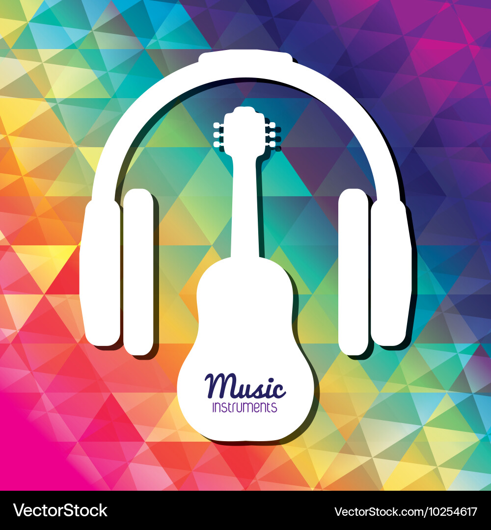 Headphone music sound Royalty Free Vector Image