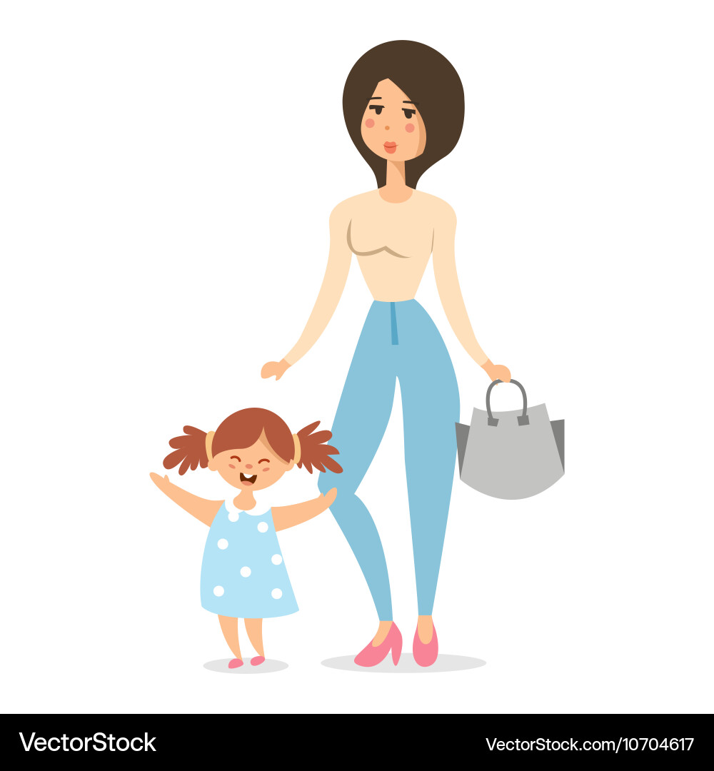 Mom with baby Royalty Free Vector Image - VectorStock