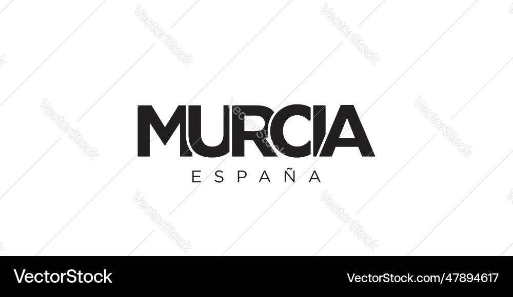 Murcia in the spain emblem design features Vector Image