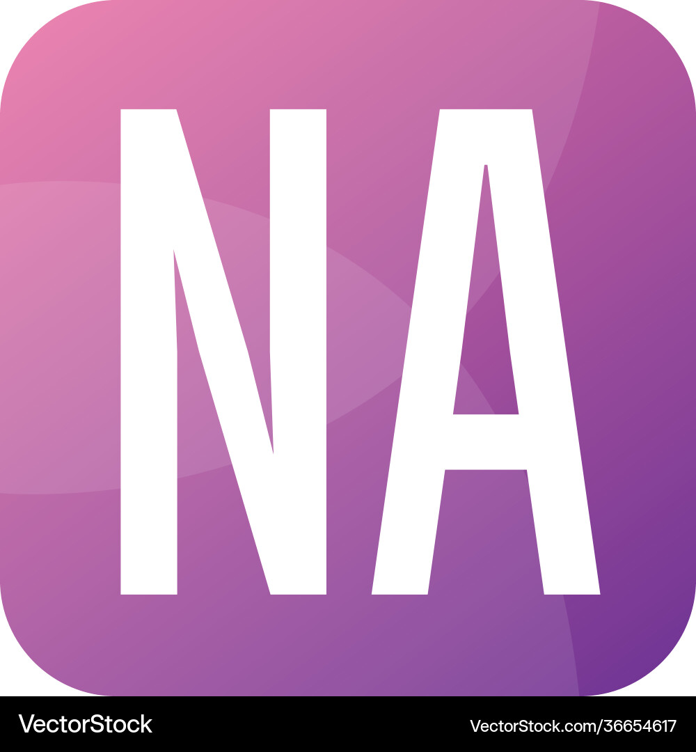 Na letter logo design with simple style Royalty Free Vector