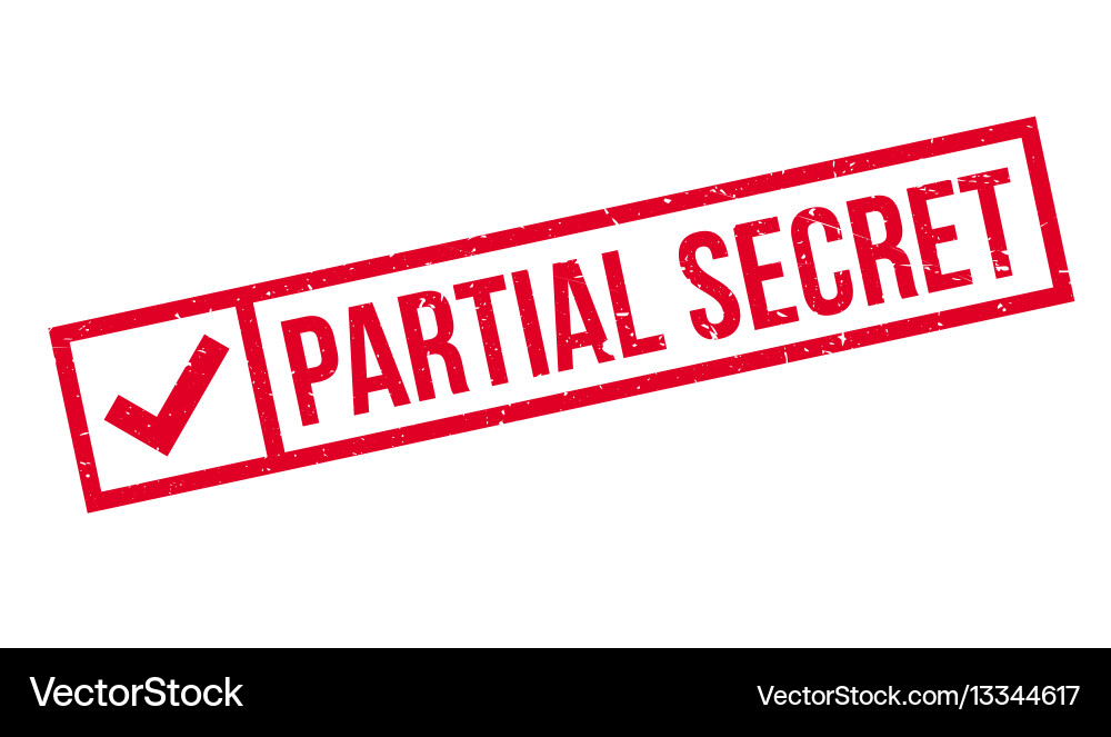 Partial secret rubber stamp Royalty Free Vector Image