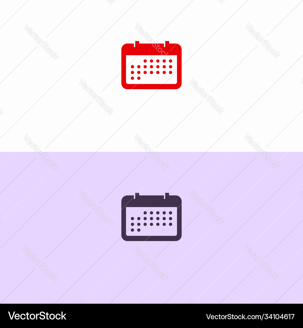 Schedule calender simple icon flat designs Vector Image