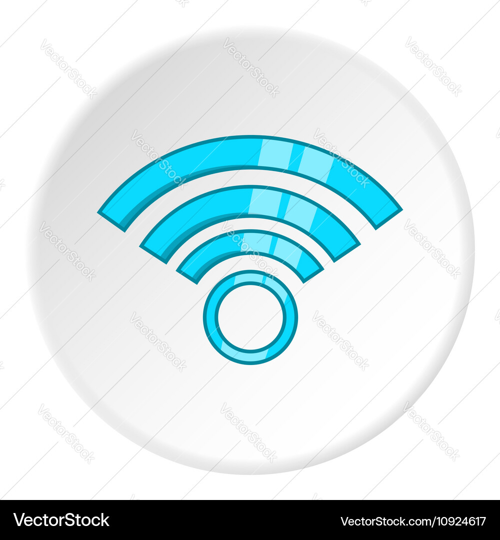 Wi-fi icon cartoon style Royalty Free Vector Image