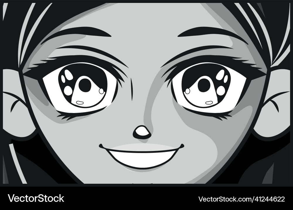 Anime girl smiling design Royalty Free Vector Image