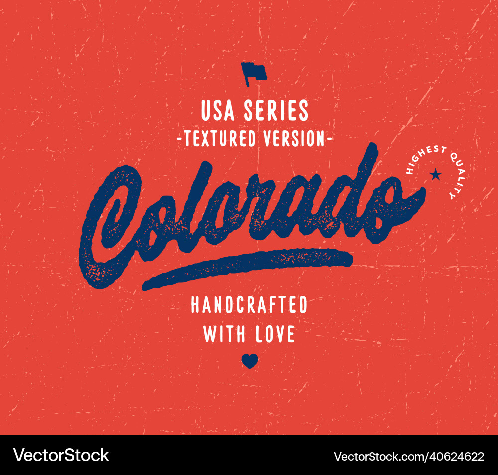 Colorado usa state textured lettering Royalty Free Vector