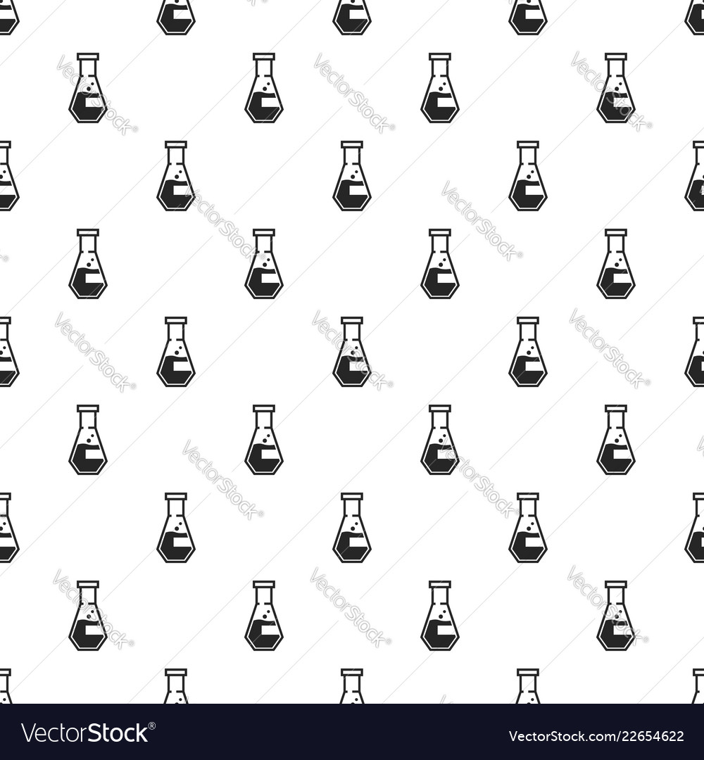 Conical flask pattern seamless Royalty Free Vector Image