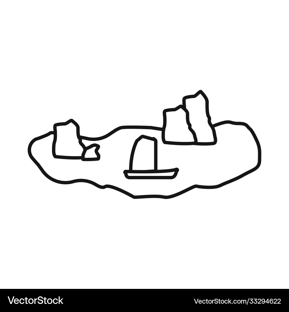 Design rock and bay symbol collection Royalty Free Vector