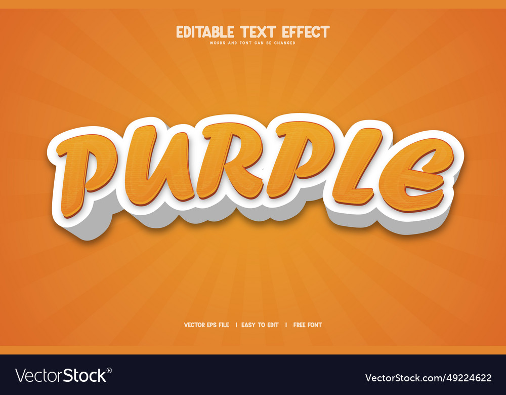 Editable 3d Text Effect Styles Royalty Free Vector Image