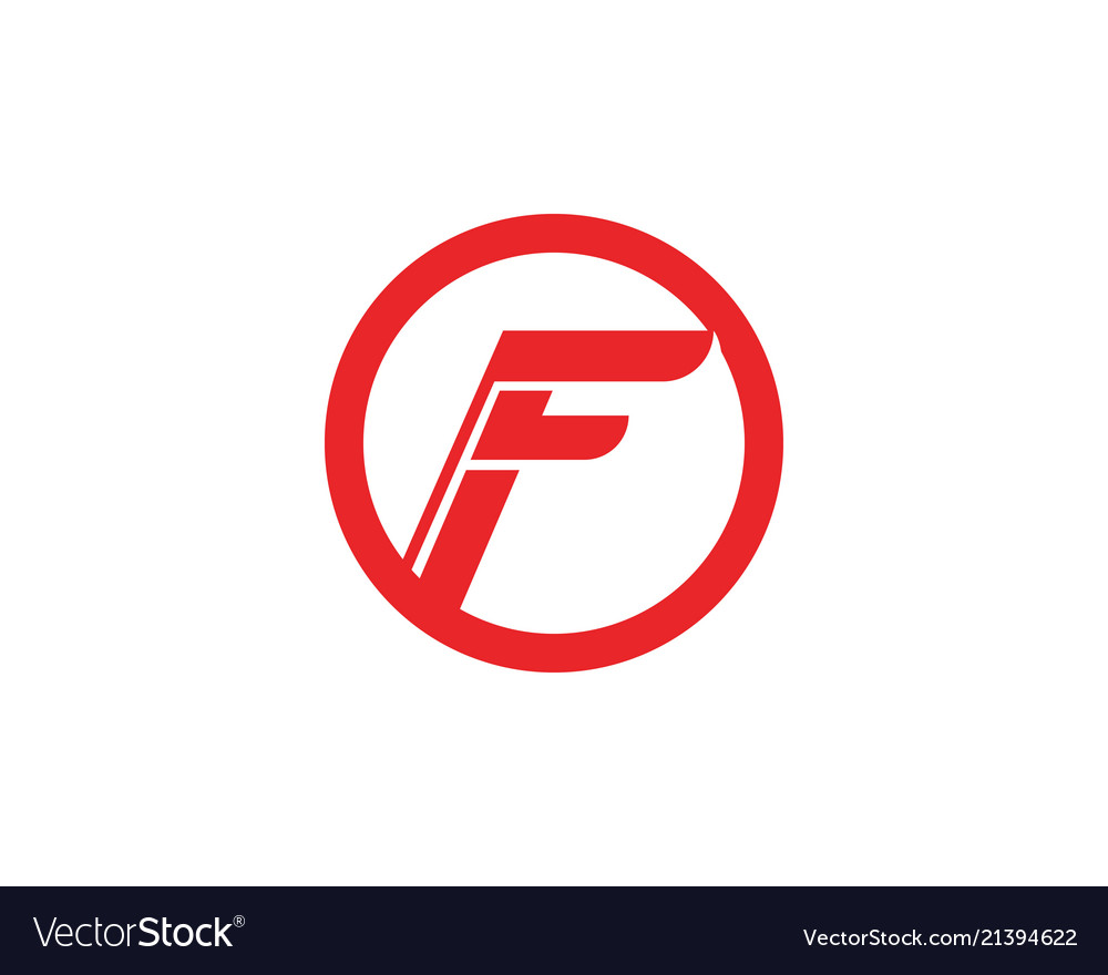 F logo and symbols template icons Royalty Free Vector Image