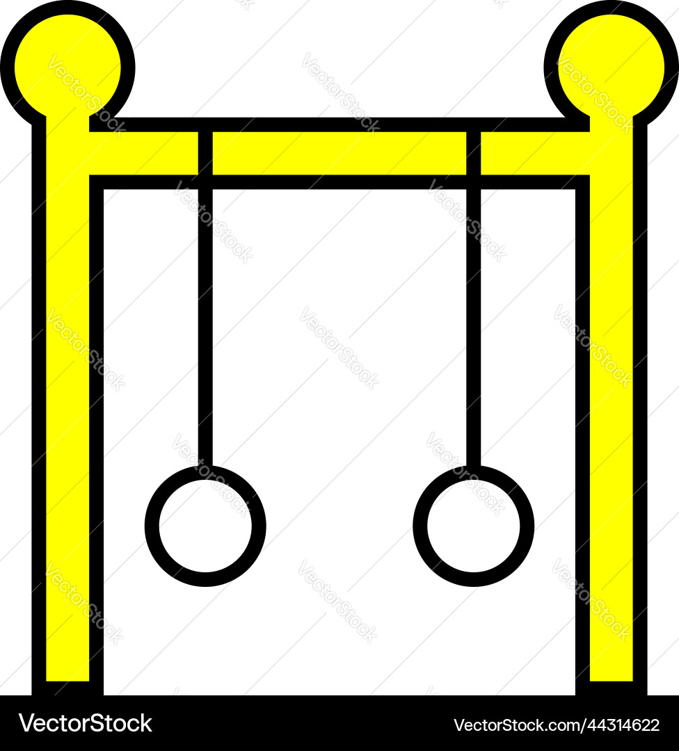 Gym horizontal bat on a white background Vector Image