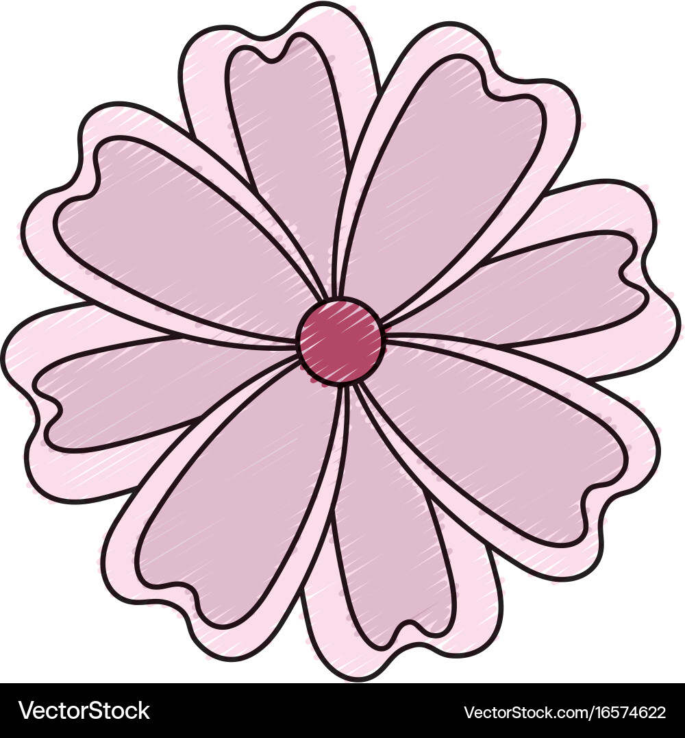 Japanese flower isolated icon Royalty Free Vector Image
