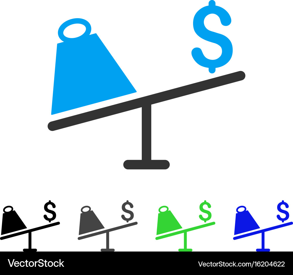 Market price swing flat icon Royalty Free Vector Image