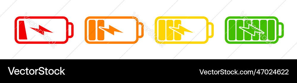 Smartphone battery status icon phone battery Vector Image