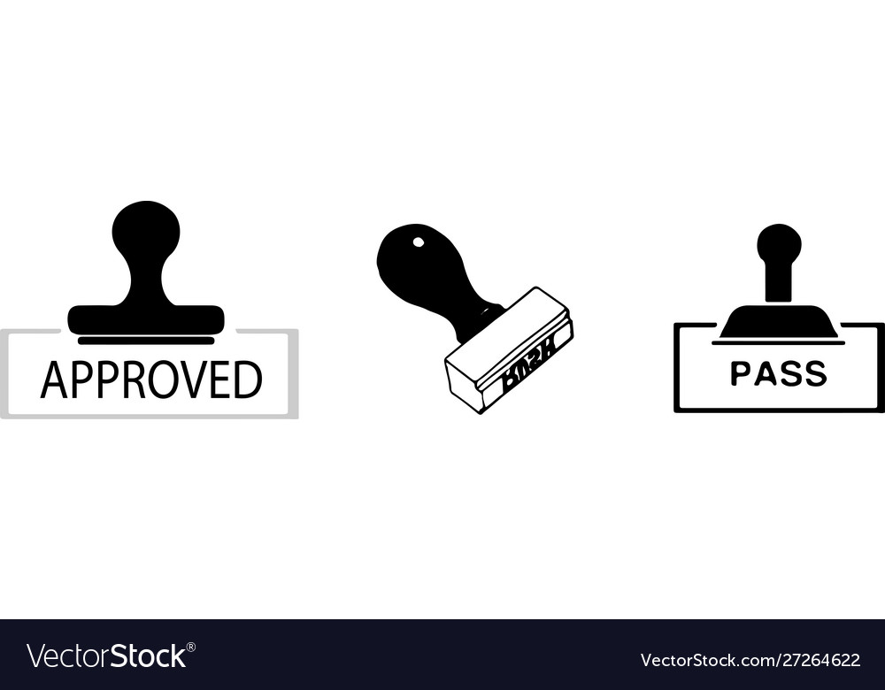 Stamp icon on white background Royalty Free Vector Image