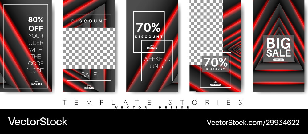 Trendy editable template for social networks Vector Image