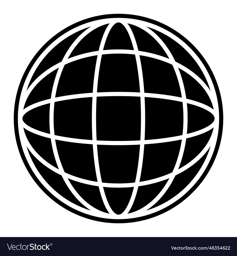 Trendy globe logo Royalty Free Vector Image - VectorStock Trendy globe logo Royalty Free Vector Image - VectorStock