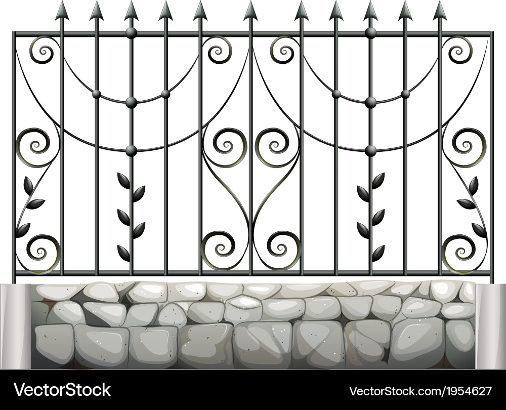 A steel fence Royalty Free Vector Image - VectorStock