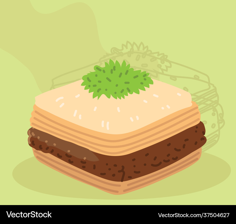 Arabic baklava food Royalty Free Vector Image - VectorStock