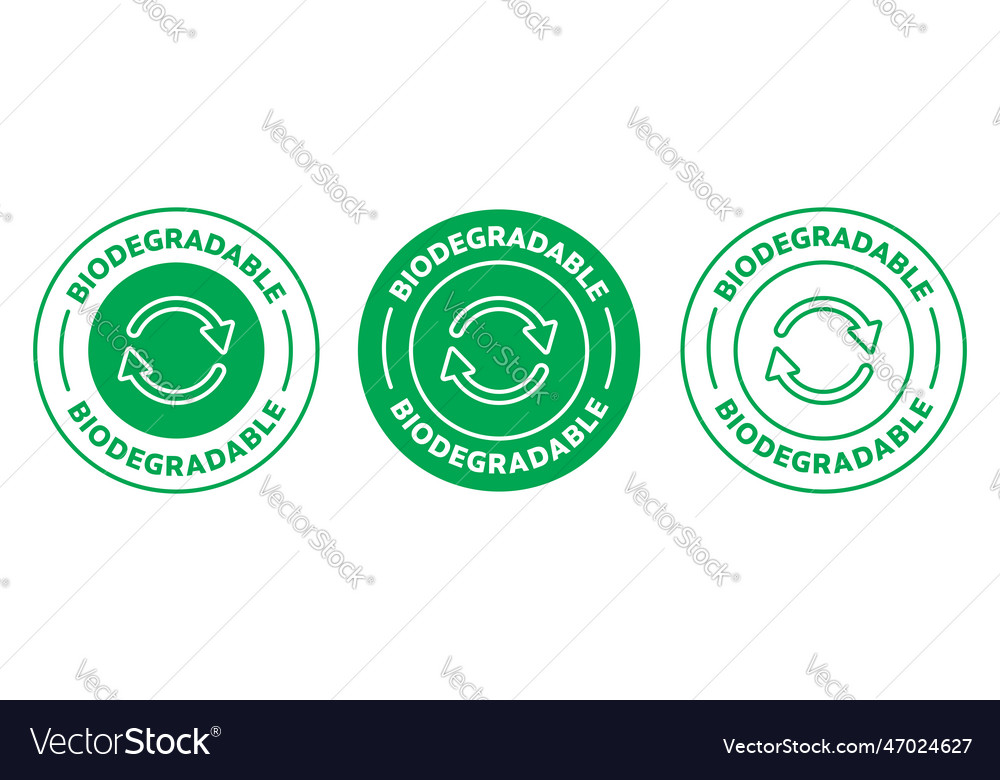 Biodegradable icon 100 percent Royalty Free Vector Image