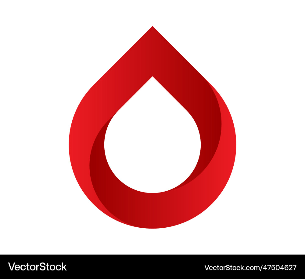 Blood drop logo design template red color Vector Image