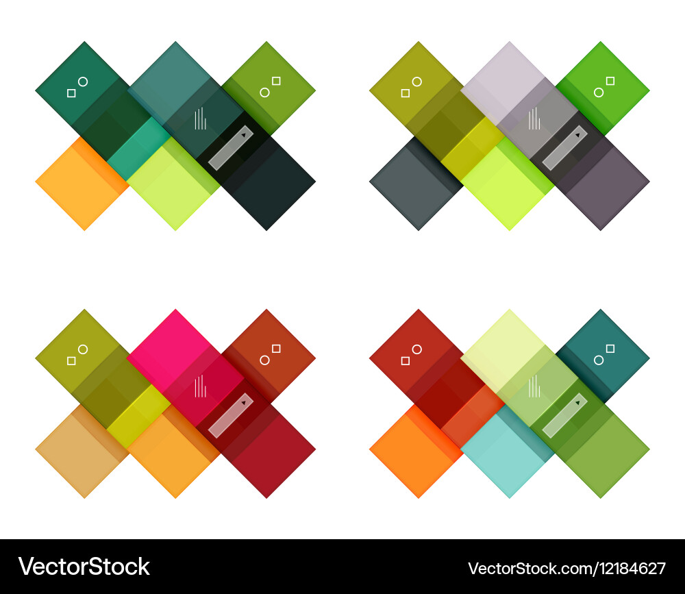 Colorful stripes infographic templates set Vector Image