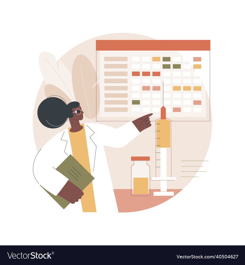 Immunization schedule abstract concept Royalty Free Vector