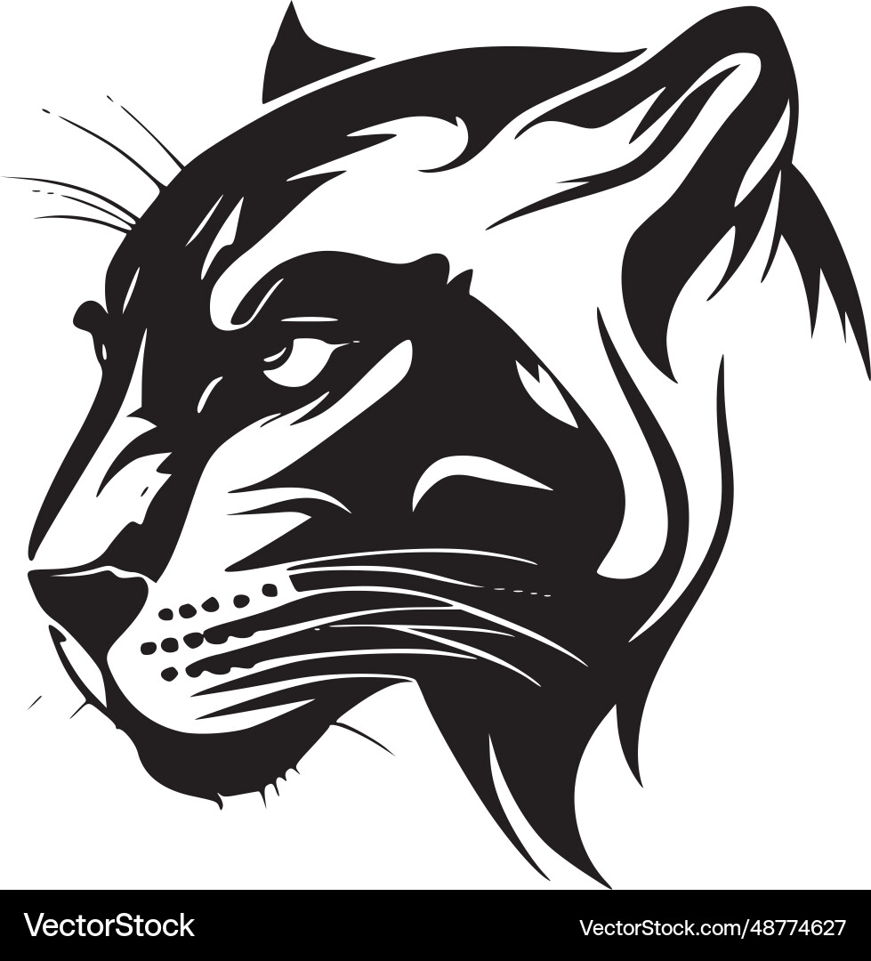 Panther - minimalist and simple silhouette Vector Image