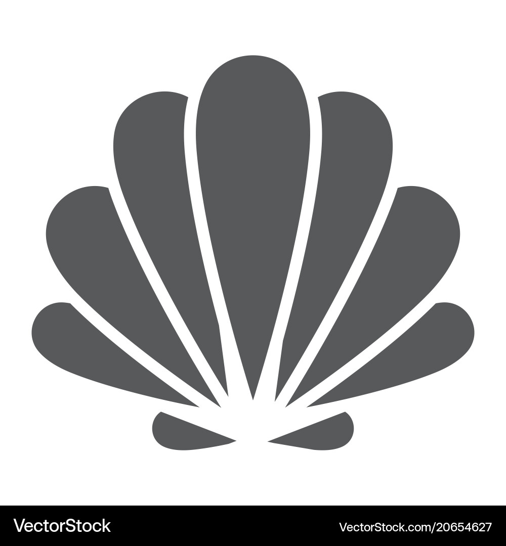 Seashell glyph icon animal and underwater Vector Image