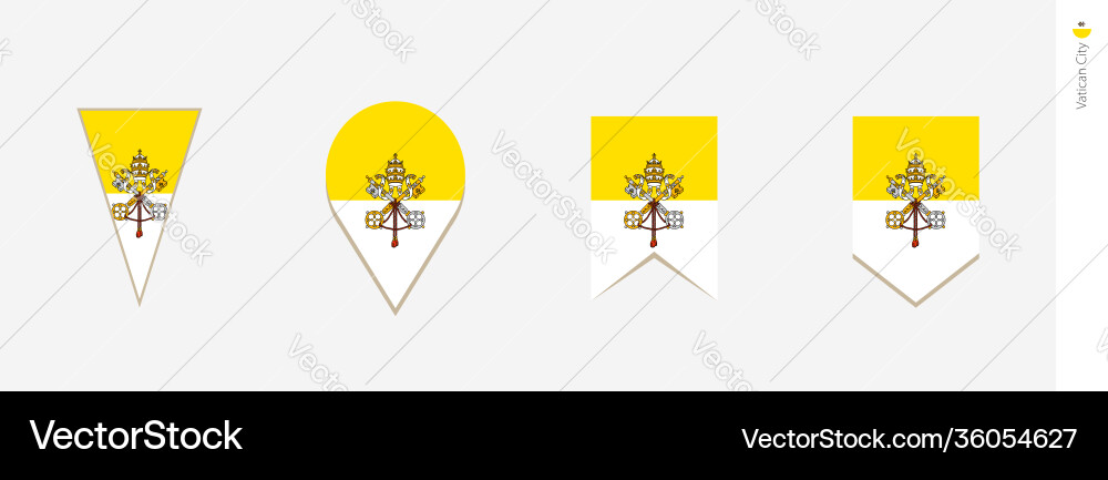 Vatican city flag in vertical design Royalty Free Vector