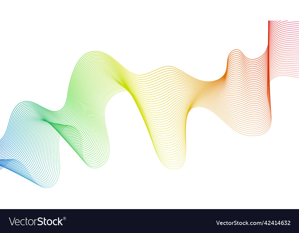 Abstract backdrop with wave gradient lines Vector Image
